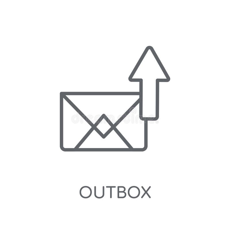 Outbox Linear Icon. Modern Outline Outbox Logo Concept on White Stock ...