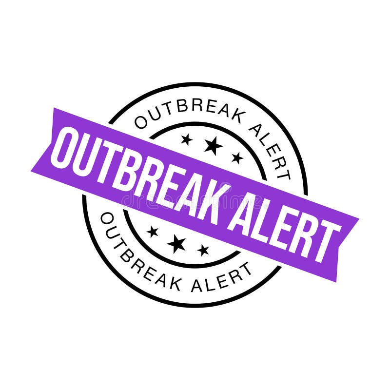Outbreak Alert Rubber Stamp Vector Template Stock Illustration ...