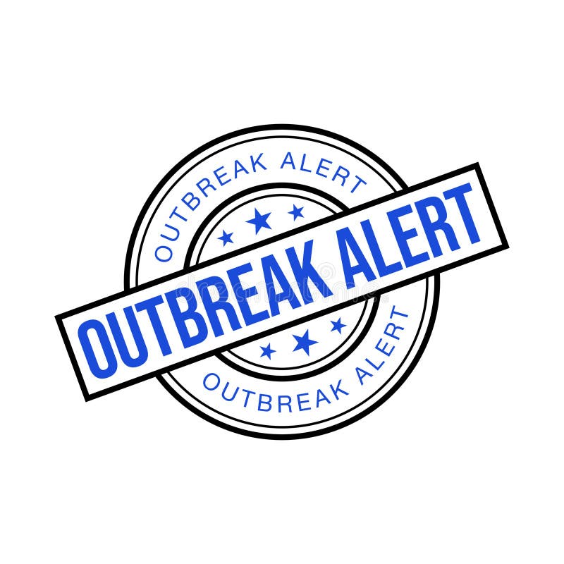 Outbreak Alert Rubber Stamp Vector Template Stock Illustration ...