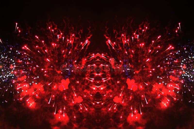 An Outbreak in the Form of a Devil of Bright Red, Blue and Yellow ...