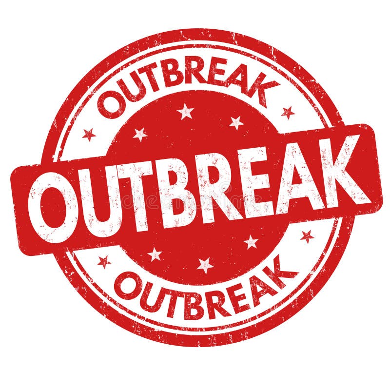 Outbreak sign or stamp stock vector. Illustration of corona - 189625560
