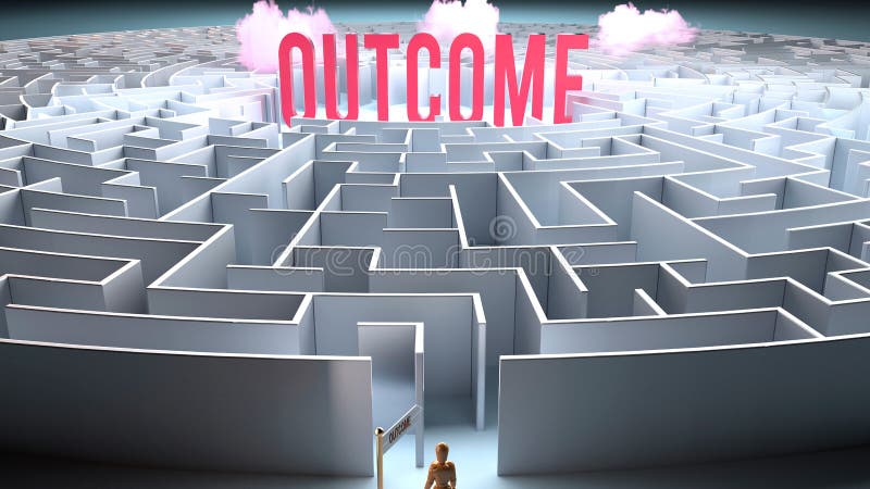Outcome and a Complicated Path To it Stock Illustration - Illustration ...