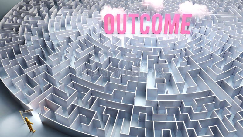 Outcome and a Difficult Path To it Stock Illustration - Illustration of ...