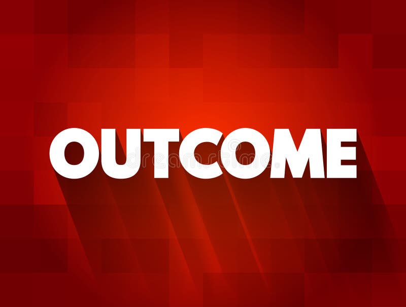 Outcome Text with Marker, Business Concept Background Stock Image ...