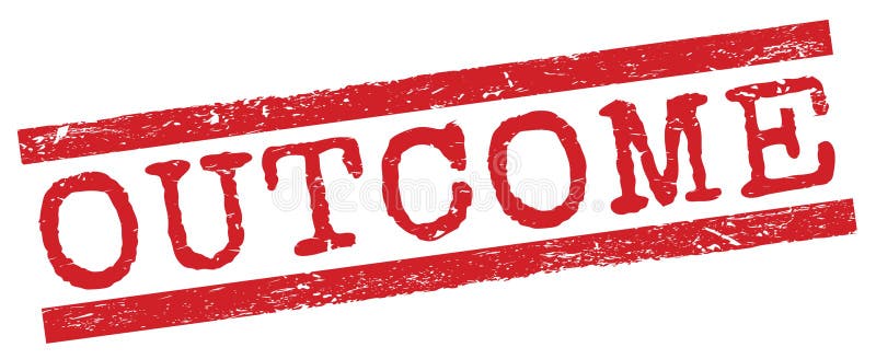 OUTCOME Text on Red Lines Stamp Sign Stock Illustration - Illustration ...