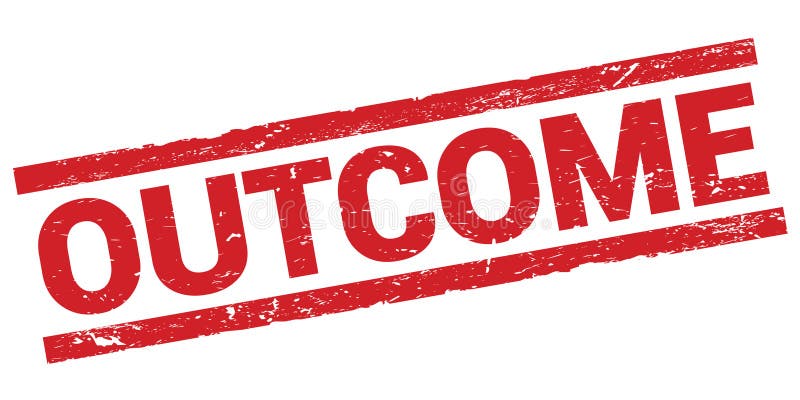 OUTCOME Text on Red Rectangle Stamp Sign Stock Illustration ...