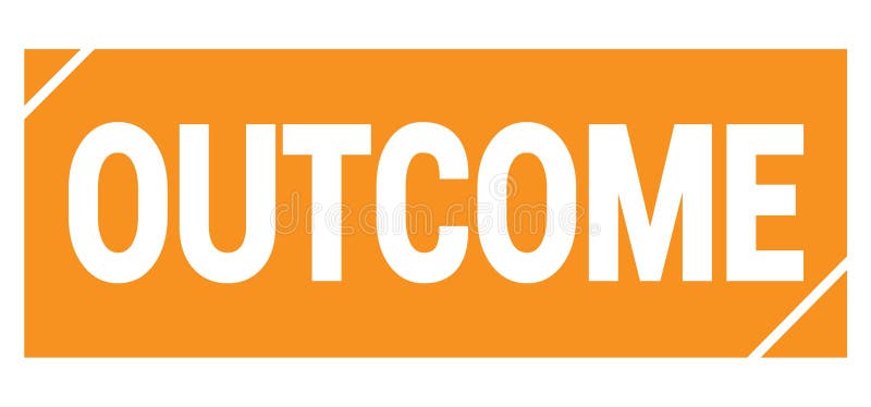 OUTCOME Text Written on Orange Stamp Sign Stock Illustration ...