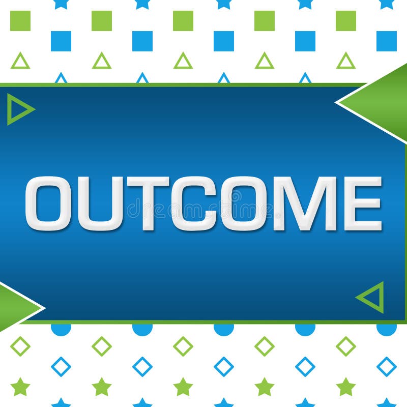 OUTCOME on a Green Banner Carried by Two Men. Stock Illustration ...