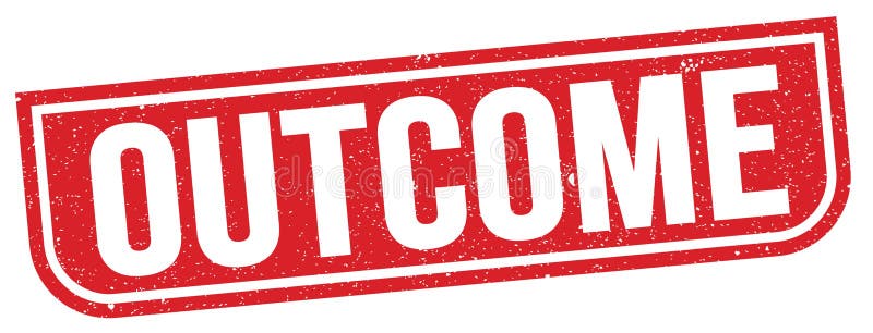 OUTCOME Text Written on Red Stamp Sign Stock Illustration ...