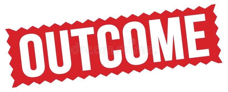 OUTCOME Text Written on Red Stamp Sign Stock Illustration ...