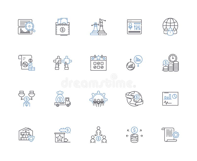 Outcomes Line Icons Collection. Results, Achievements, End-products ...