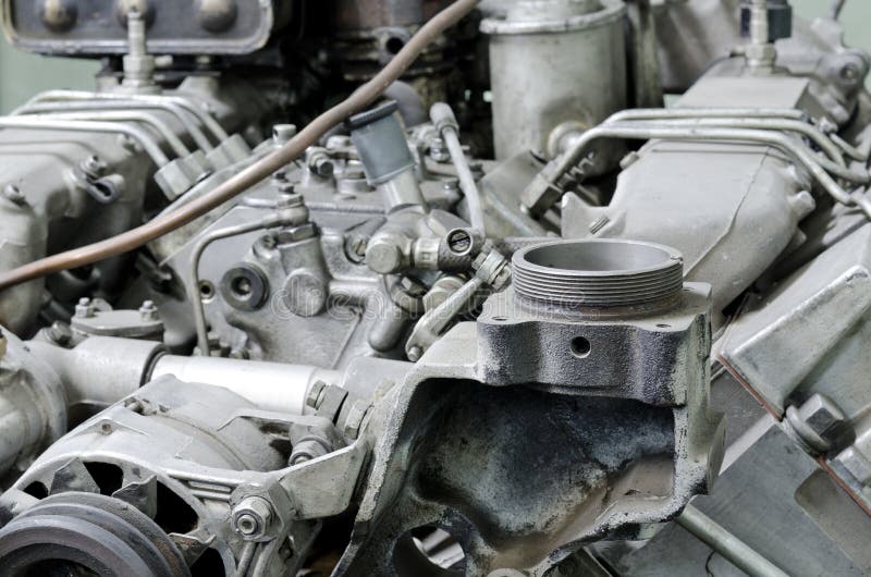 Outdated broken engine stock image. Image of autos, museum - 24058091