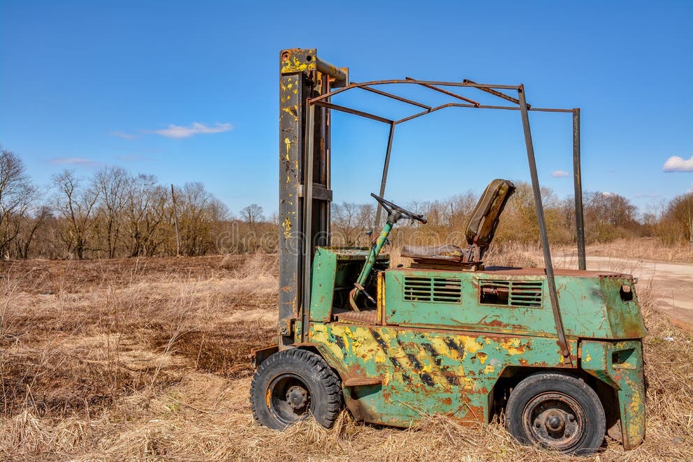 The Outdated Equipment Left on the Street. Stock Photo - Image of work ...