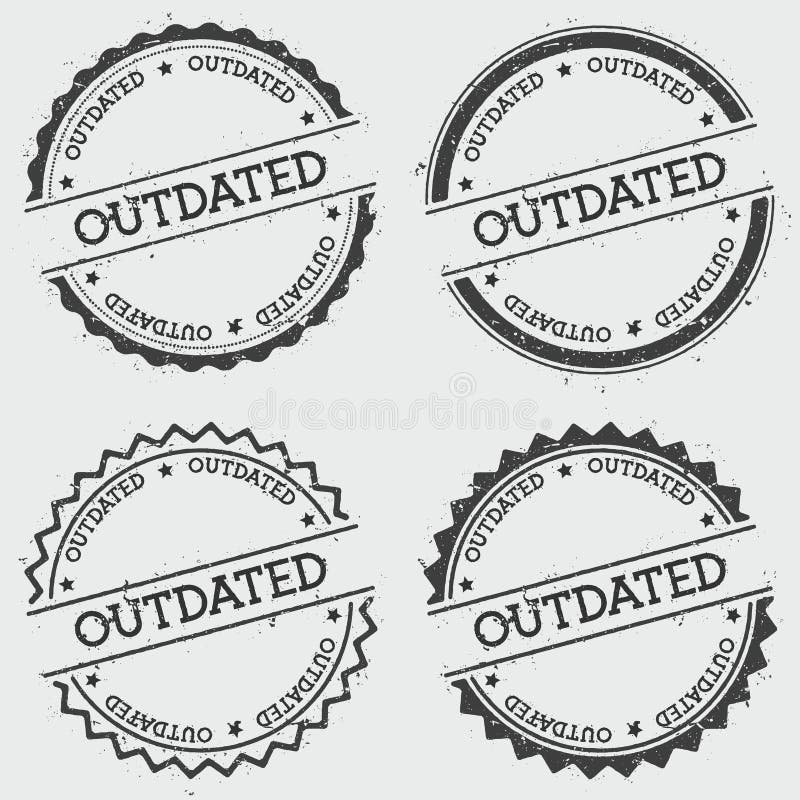 Outdated red text stamp stock vector. Illustration of isolated - 107539244