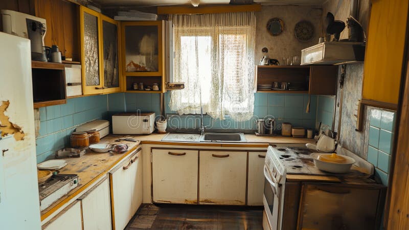 Outdated Kitchen Mid-remodel for Modernization. Picture Stock Image ...