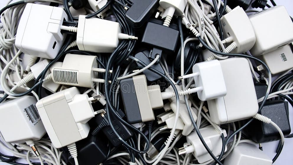Outdated Power Adapters and Charging Cables a Tangled Mess of ...