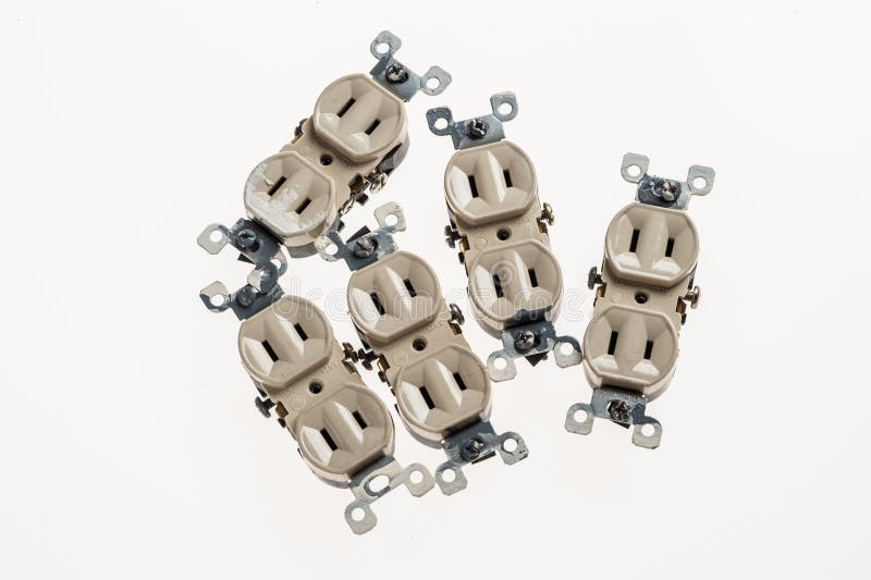 Two prong electrical plug stock image. Image of current - 6901067