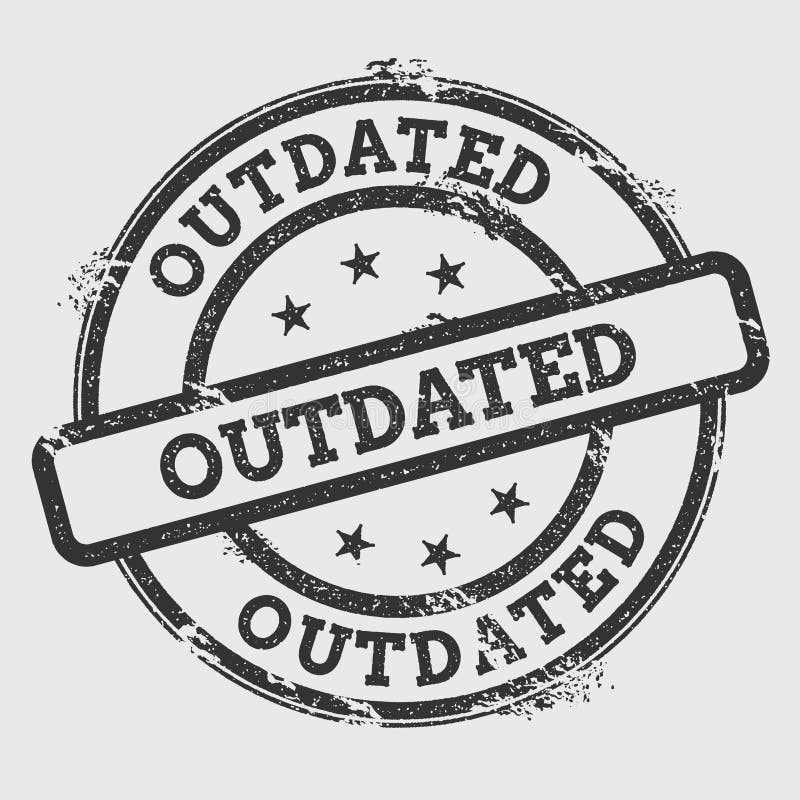 Outdated Rubber Stamp Isolated on White. Stock Vector - Illustration of ...