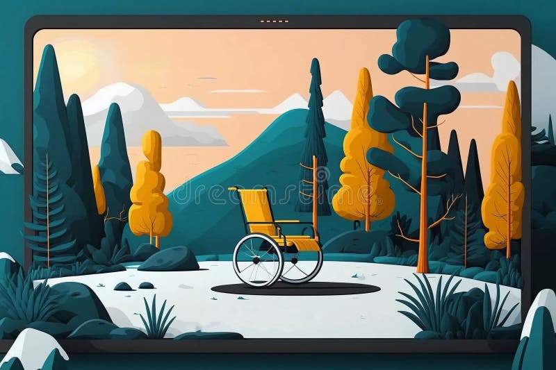 Outdoor Accessibility. Layout To Create a Postcard Banner AI Generation ...