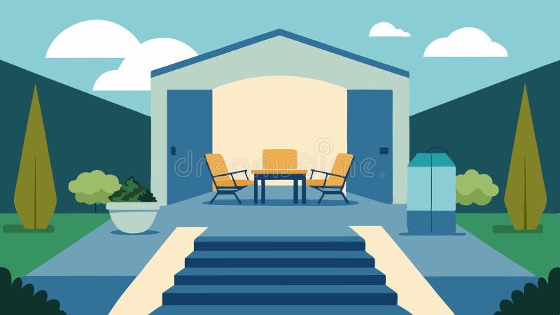 Outdoor Accessibility an Open Patio Scene Illustrating a Level Entryway ...