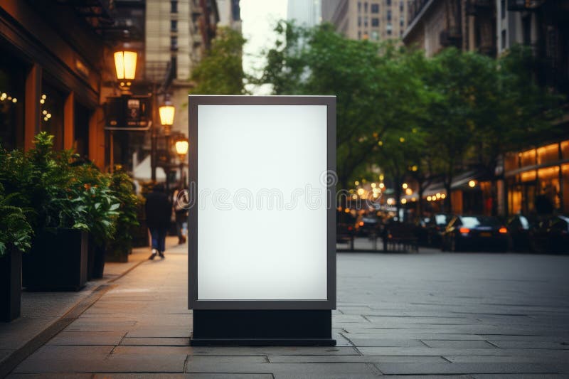 Outdoor Ad Mockup, Fully Blurred Background. Generative AI Stock Image ...