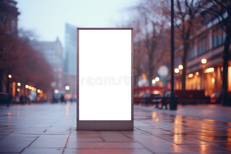 Outdoor Ad Mockup, Fully Blurred Background. Generative AI Stock Image ...