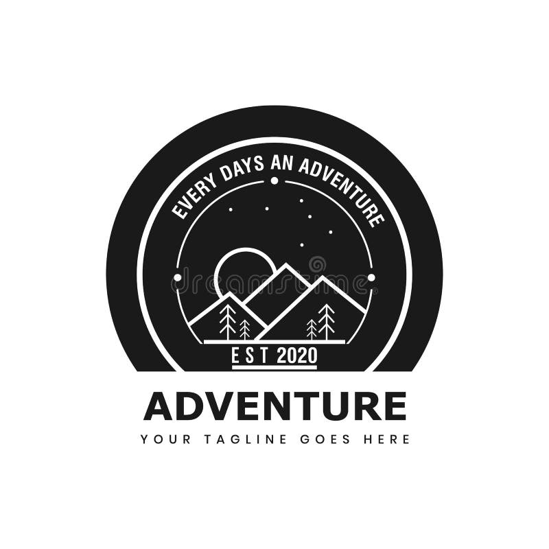 Outdoor and Adventure Logo Design Stock Vector - Illustration of ...