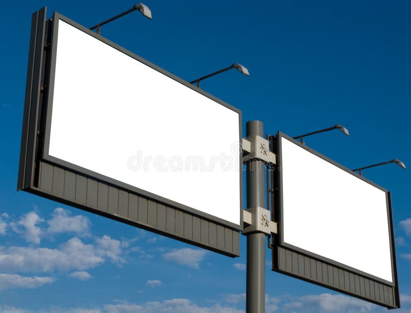Outdoor Advertising Billboard Freeway Sign Stock Photo - Image of rent ...