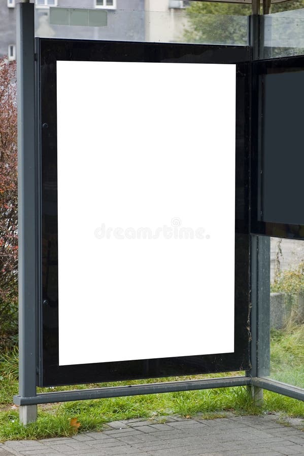 Outdoor Advertising Billboard at the Tram Stop. Stock Photo - Image of ...
