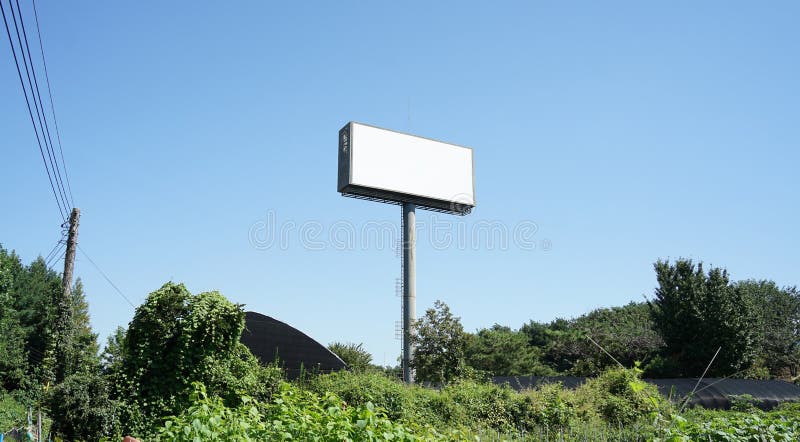 Outdoor Advertising Scenery and Advertising Mockup Stock Photo - Image ...