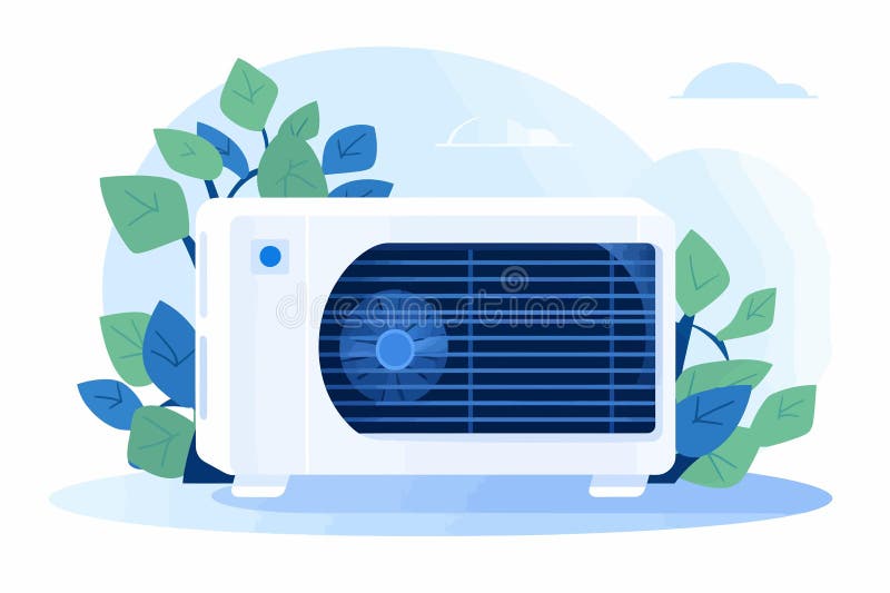 Outdoor Air Conditioner Vector Flat Isolated Vector Style Illustration ...