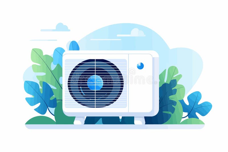 Outdoor Air Conditioner Vector Flat Isolated Vector Style Illustration ...