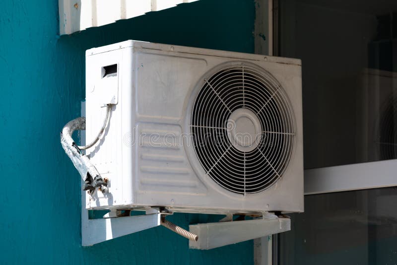 Outdoor Air Conditioning Unit Outside the Building Stock Image - Image ...