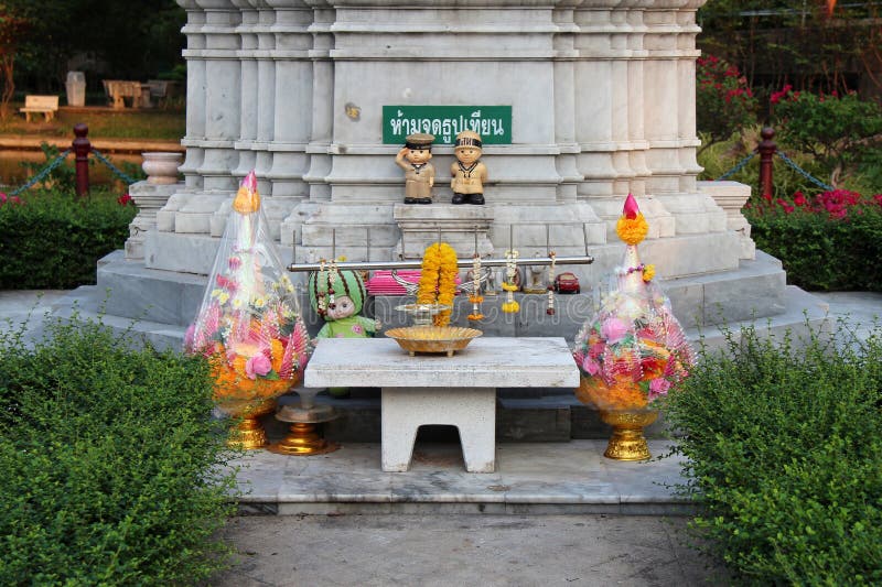 Outdoor Altar in Bangkok - Thailand Stock Image - Image of tower ...