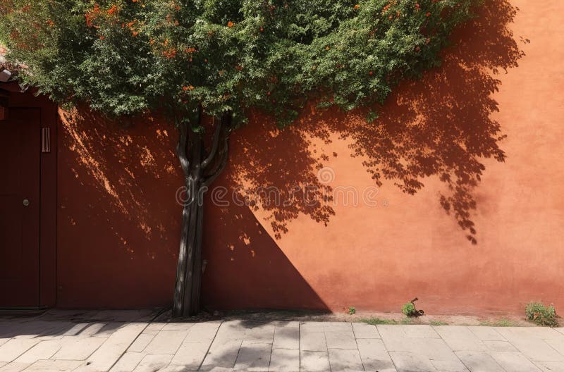 Outdoor Background for Product Design with Tree Shadow. Stock Photo ...