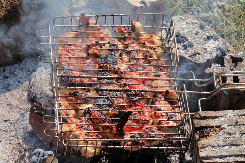 Spring Barbecue Bbq In Luxembourg Stock Image - Image of horizontal ...