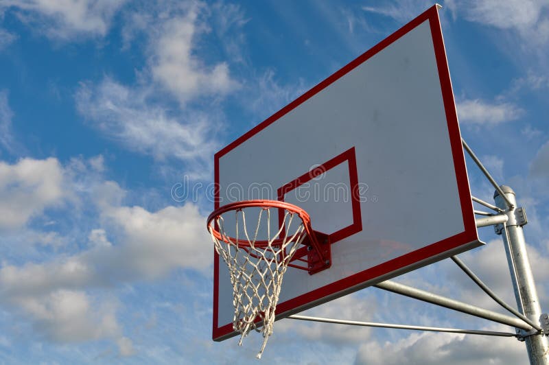 Outdoor Basketball Hoop Close Up Stock Photo - Image of outside, circle ...