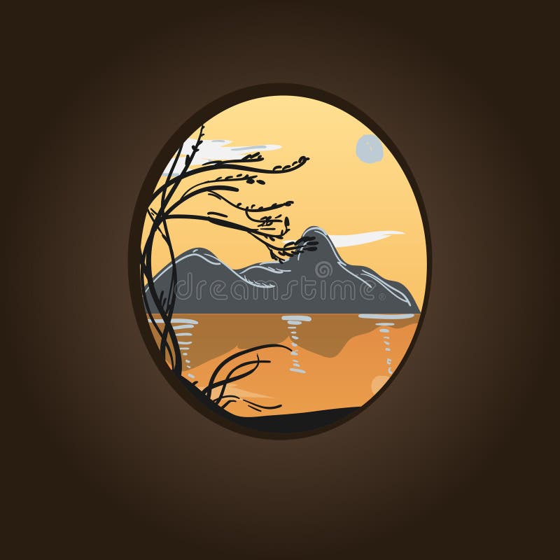 Landscape label stock vector. Illustration of ecology - 28068318