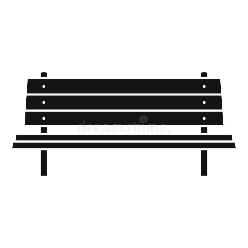 Outdoor Bench Icon, Simple Style Stock Vector - Illustration of bench ...