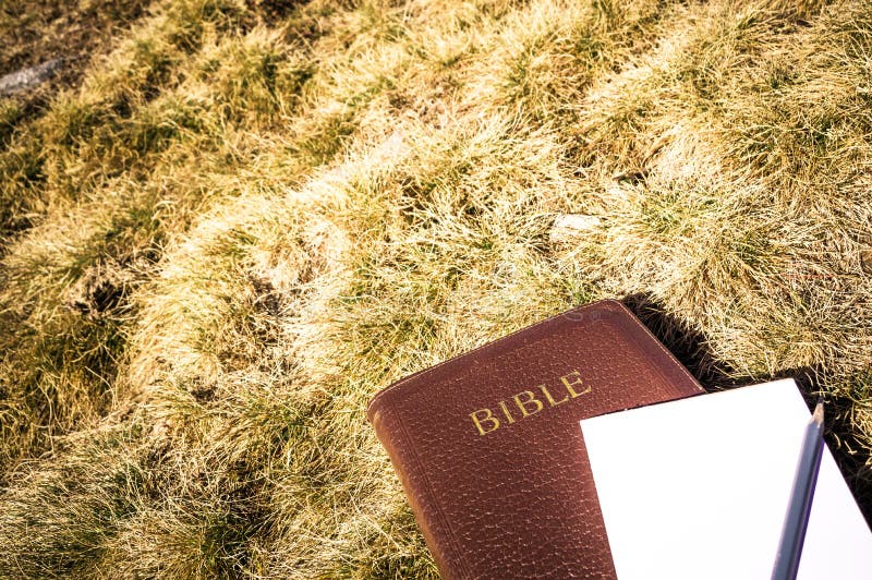 Outdoor Bible Study during Mountain Hike in the Fall Stock Image ...