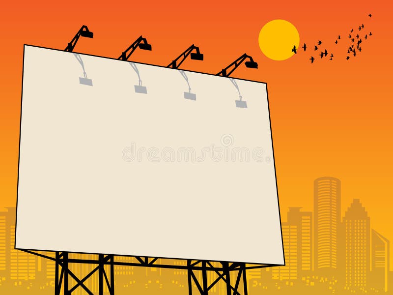 Billboard stock vector. Illustration of cartoon, communication - 18889142