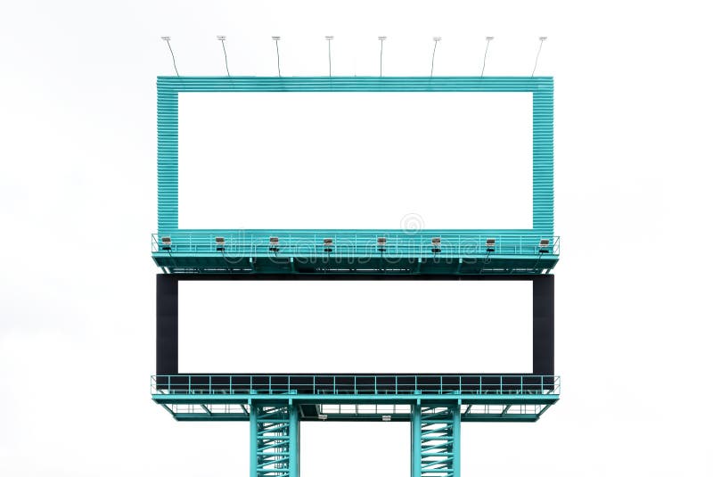 Outdoor Billboard on White Background with Clipping Path Stock Image ...