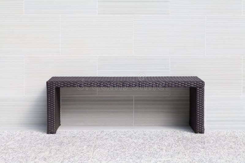 Outdoor Black Plastic Bench Stock Photo - Image of bench, home: 69201456