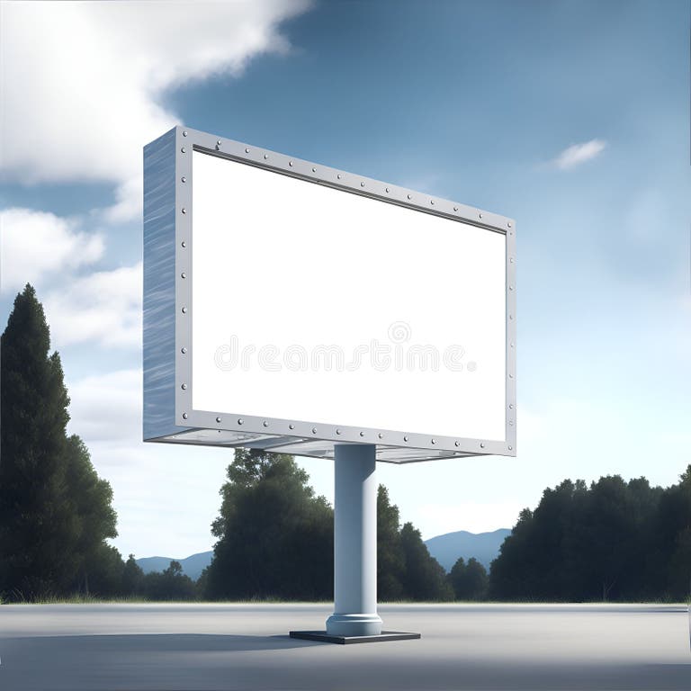 Outdoor Blank Billboard for Advertisement. AI-generated Stock ...