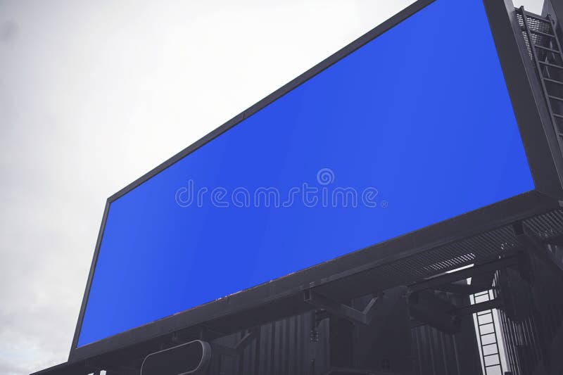 Outdoor Blank Billboard stock photo. Image of campaign - 276318684