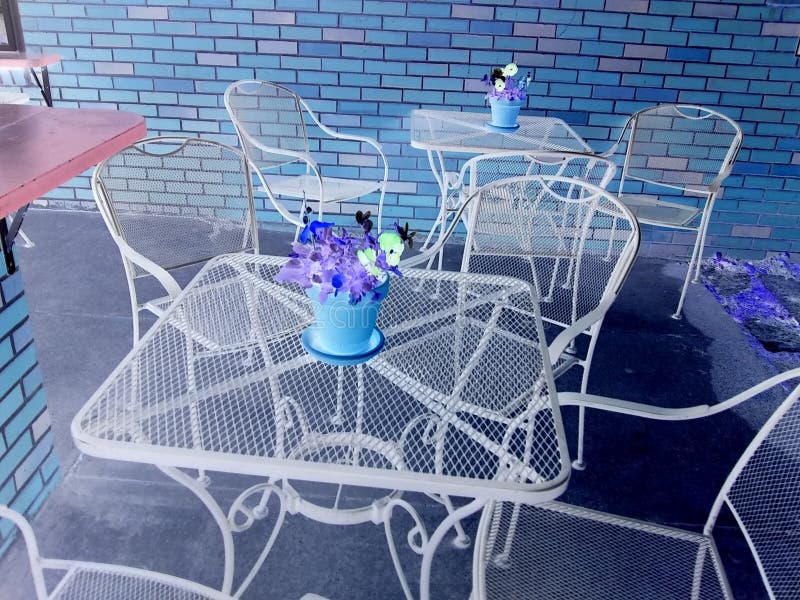 Outdoor book cafe stock photo. Image of spring, flower - 117282142