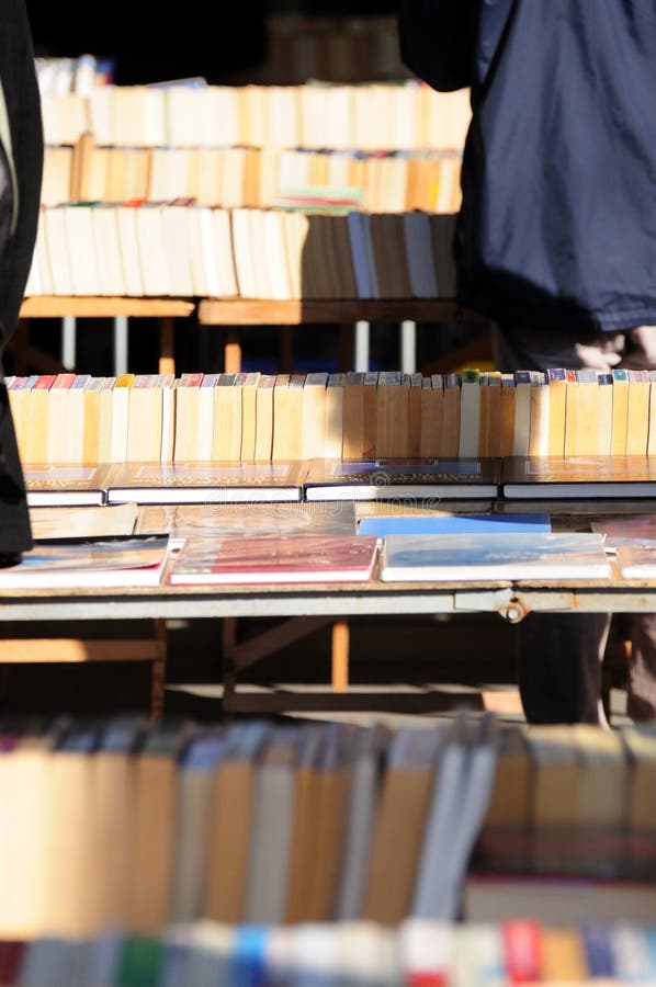 Outdoor book market stock image. Image of resting, hardback - 8303929