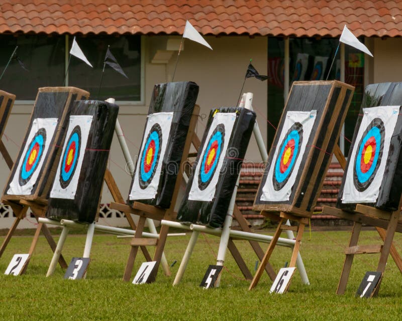 Outdoor Bow and Arrow Competition Stock Image - Image of colorful ...