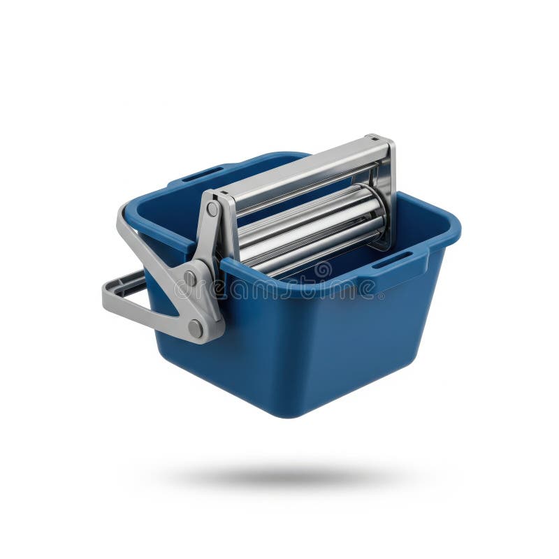 Outdoor Bucket with Wringer Mechanism Floating in Mid Air Horizontally ...