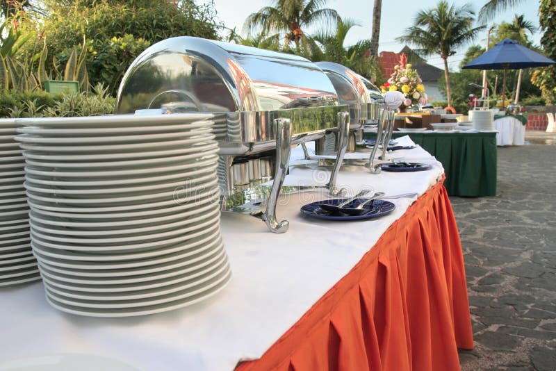 Outdoor buffet stock photo. Image of lunch, catering, ladle - 6507856